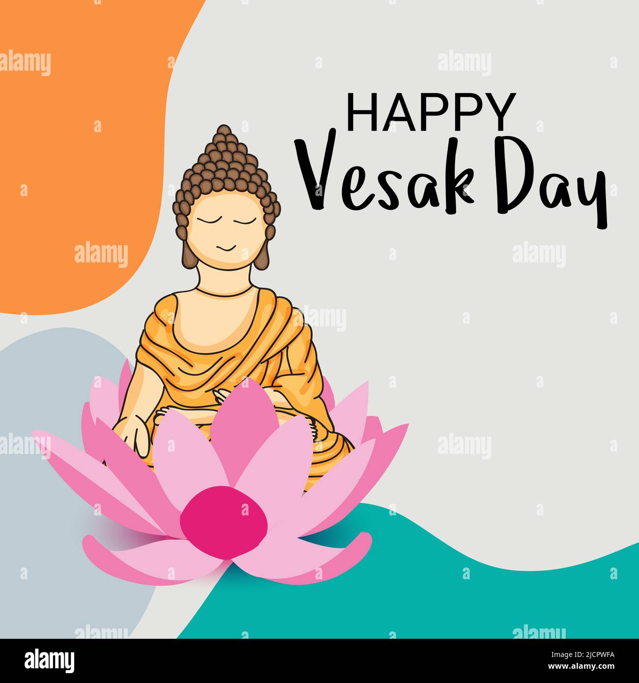 Vector illustration of Vesak Day Creative Concept for Card or Banner ...