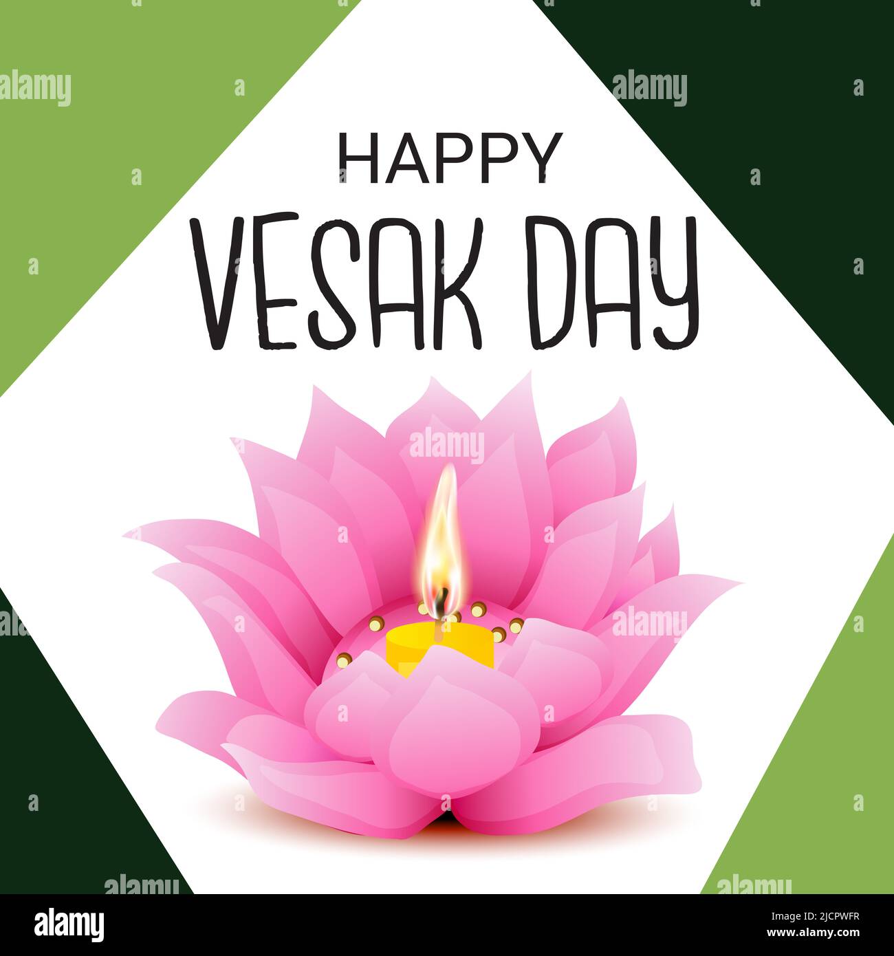 Vector illustration of Vesak Day Creative Concept for Card or Banner ...