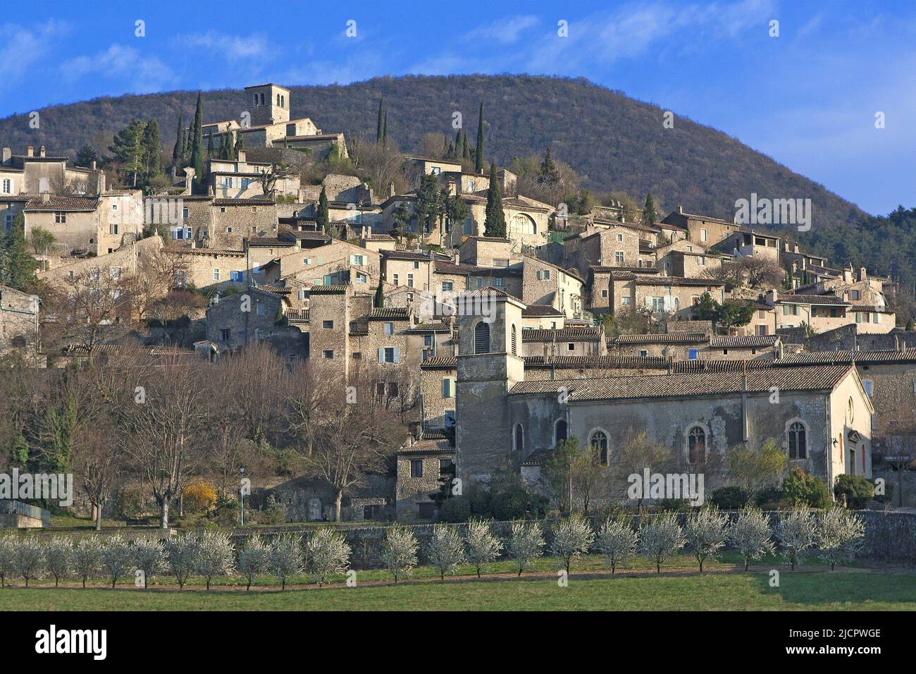France, Drôme, Mirmande town labelised 'Most beautiful villages of ...