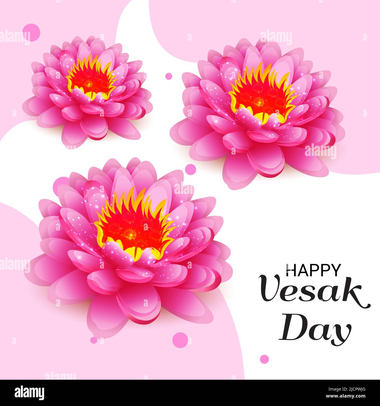 Vector illustration of Vesak Day Creative Concept for Card or Banner ...