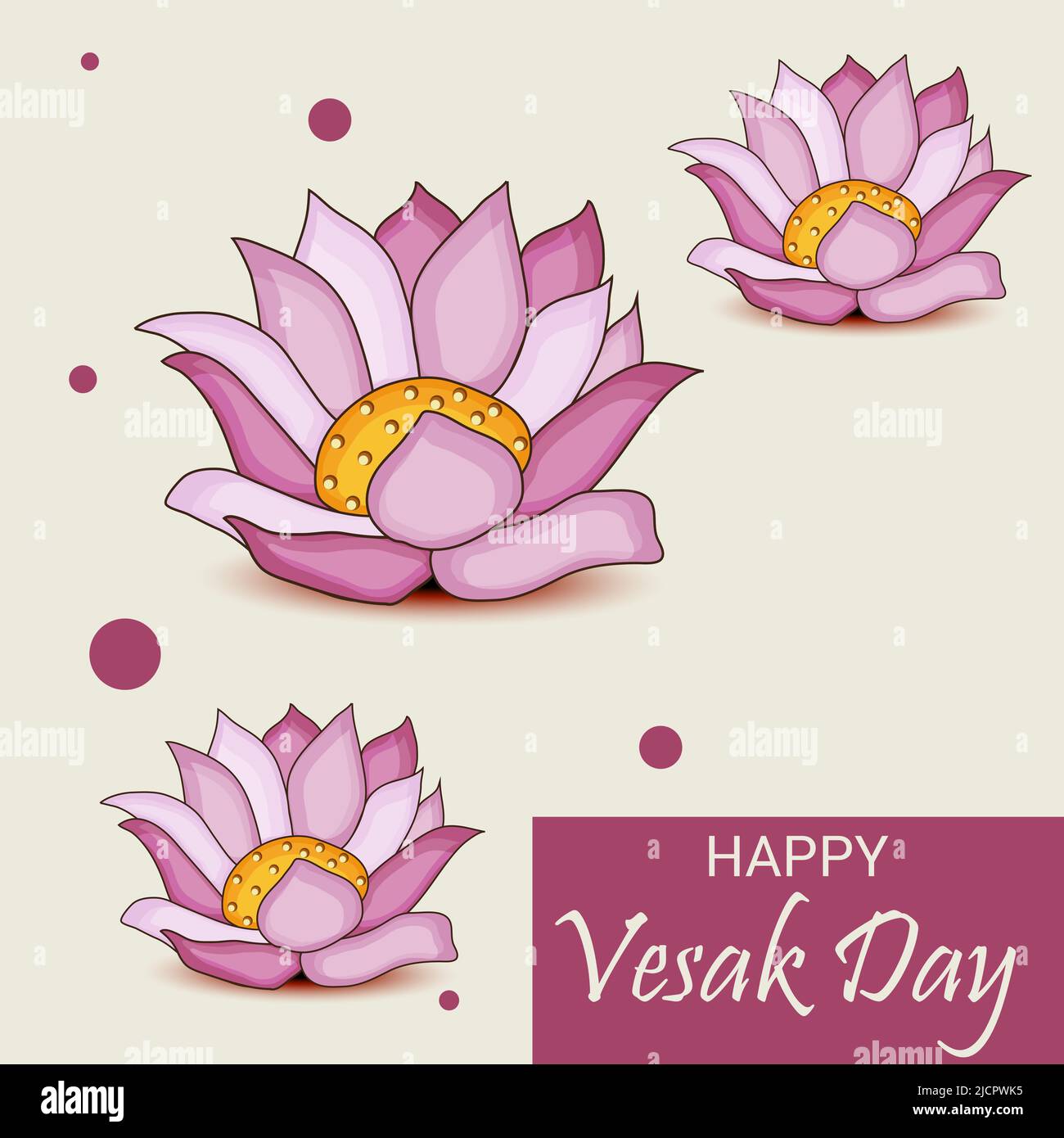 Vector illustration of Vesak Day Creative Concept for Card or Banner ...