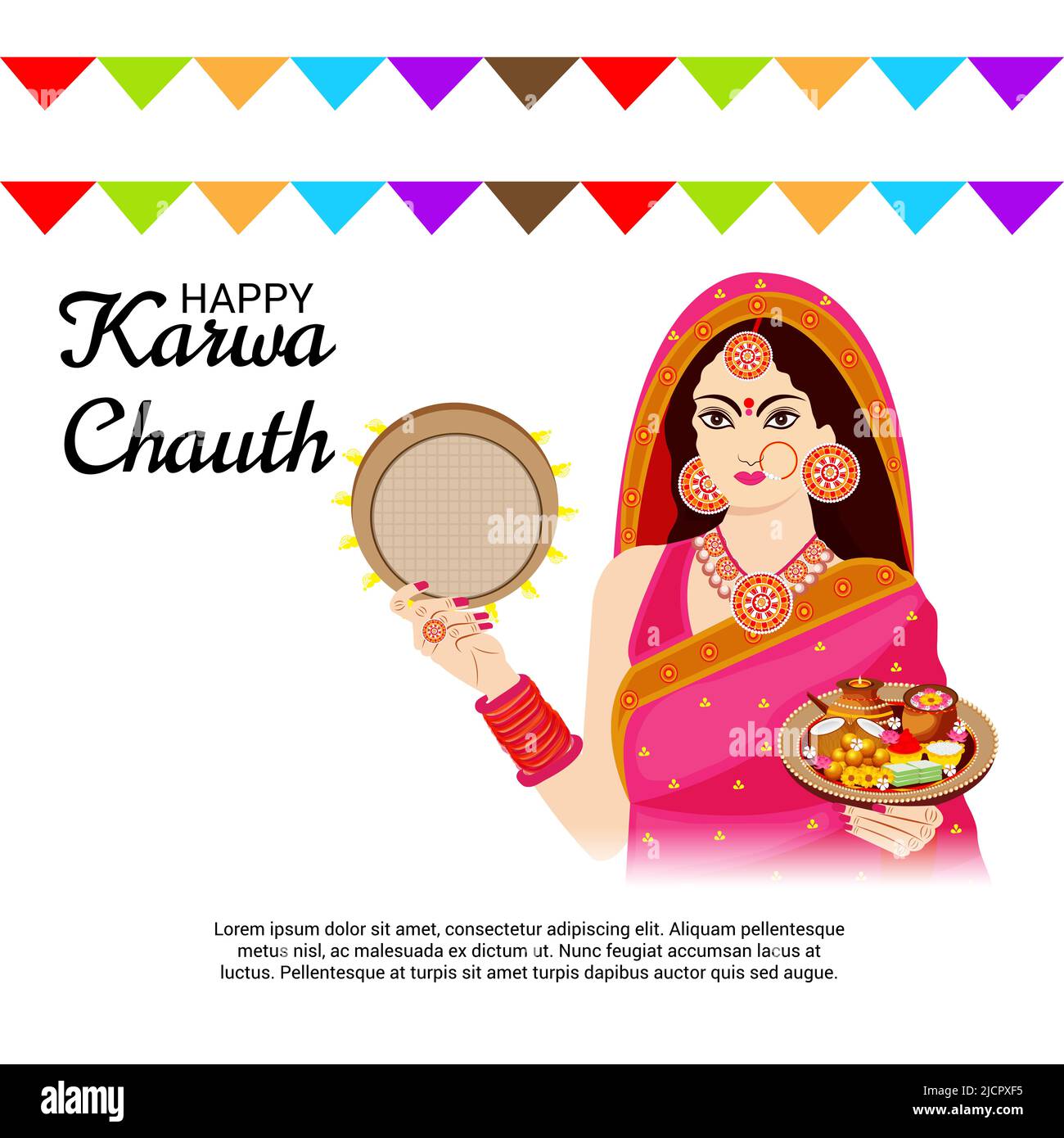 Karwa chauth card hi-res stock photography and images - Alamy