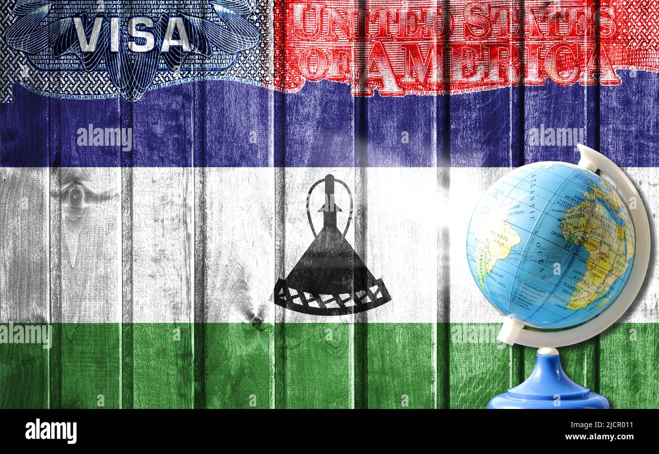 Lesotho visa stamp in hi-res stock photography and images - Alamy