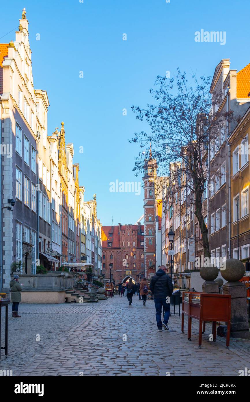 Gdansk, Poland - 12 March, 2022: Architecture of Mariacka Street in ...