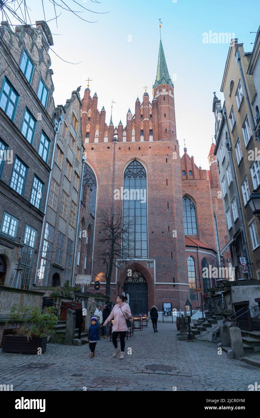 Gdansk, Poland - 12 March, 2022: Architecture of Mariacka Street in ...