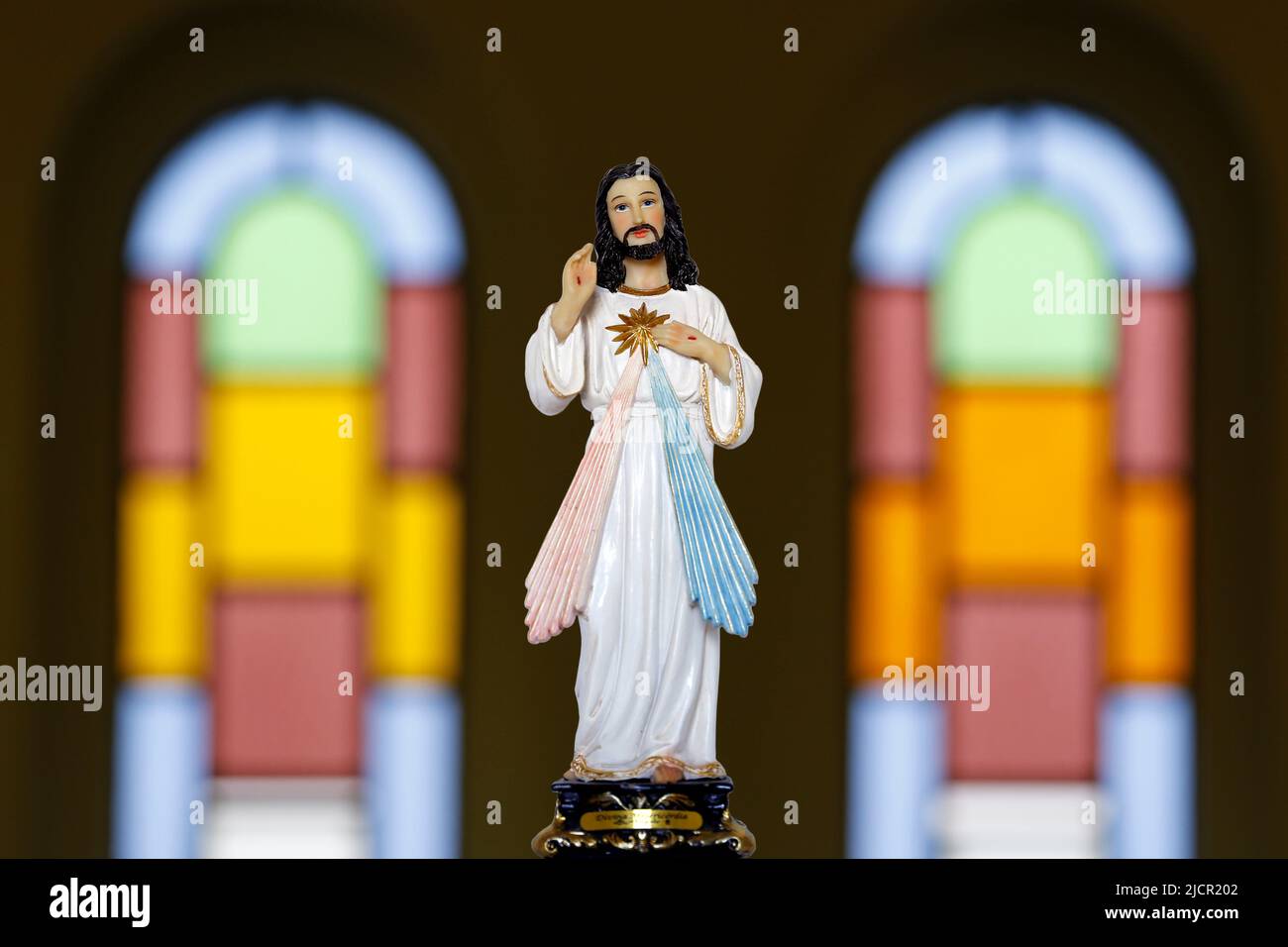 Statue representing the merciful Jesus Christ, divine mercy - Catholic ...