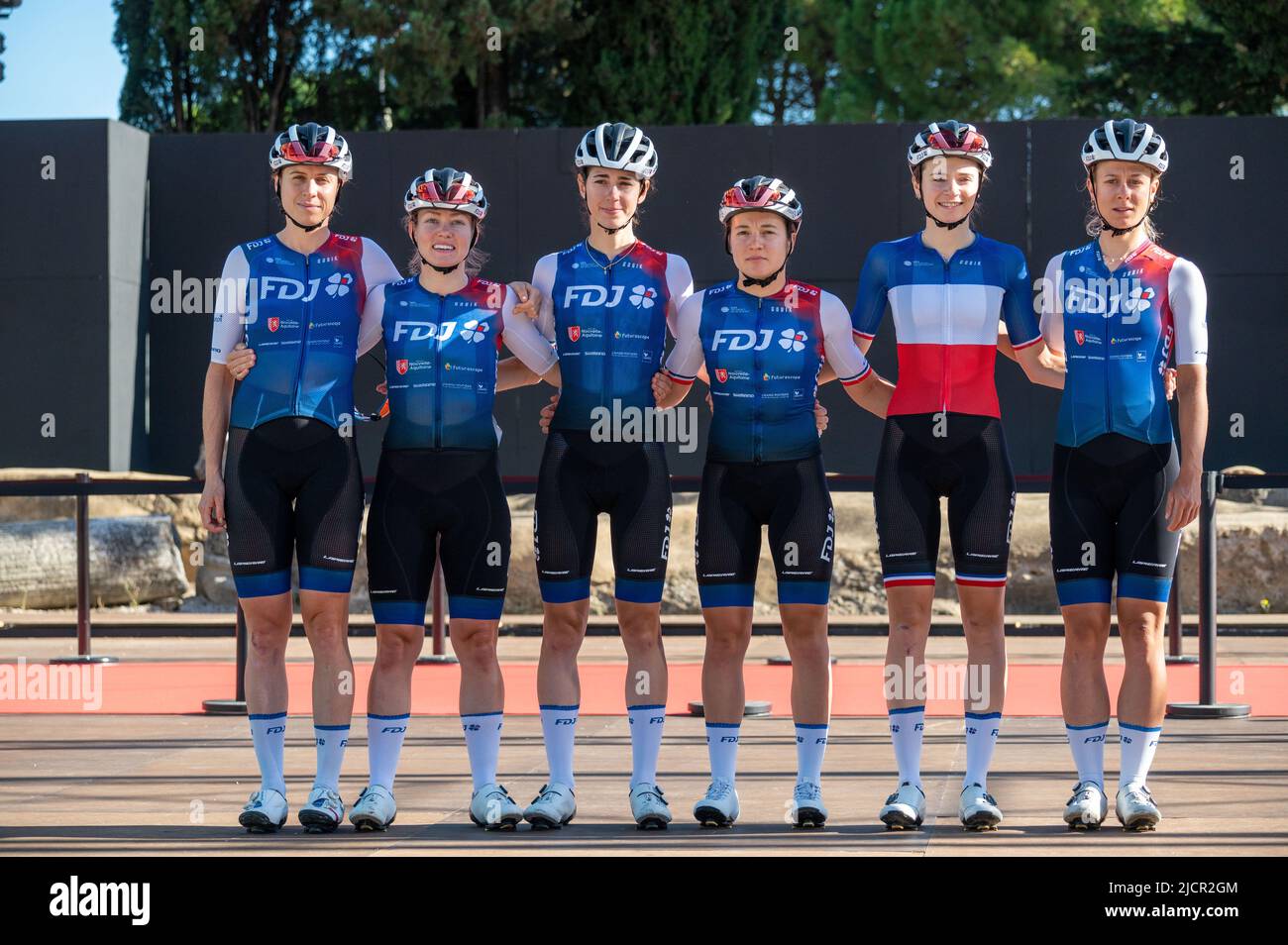 FDJ Nouvelle-Aquitaine Futuroscope Team during the Women's Mont Ventoux ...