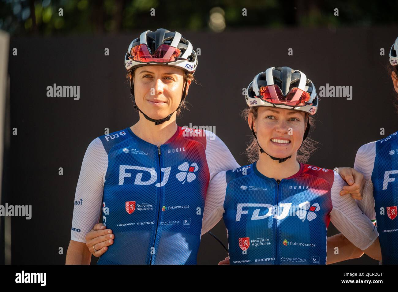 CHAPMAN Brodie and BORGLI Stine from the FDJ Nouvelle-Aquitaine ...