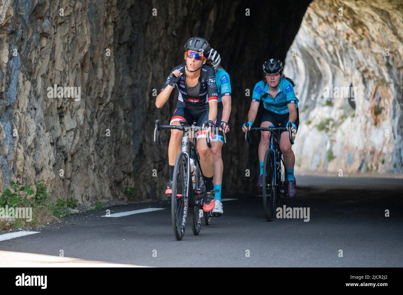 Rider from the Team Macadam's Cowboys during the Women's Mont Ventoux ...