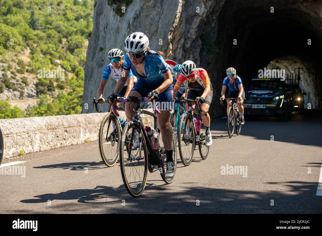 Peloton during the Women's Mont Ventoux Challenge 2022, UCI Europe Tour ...