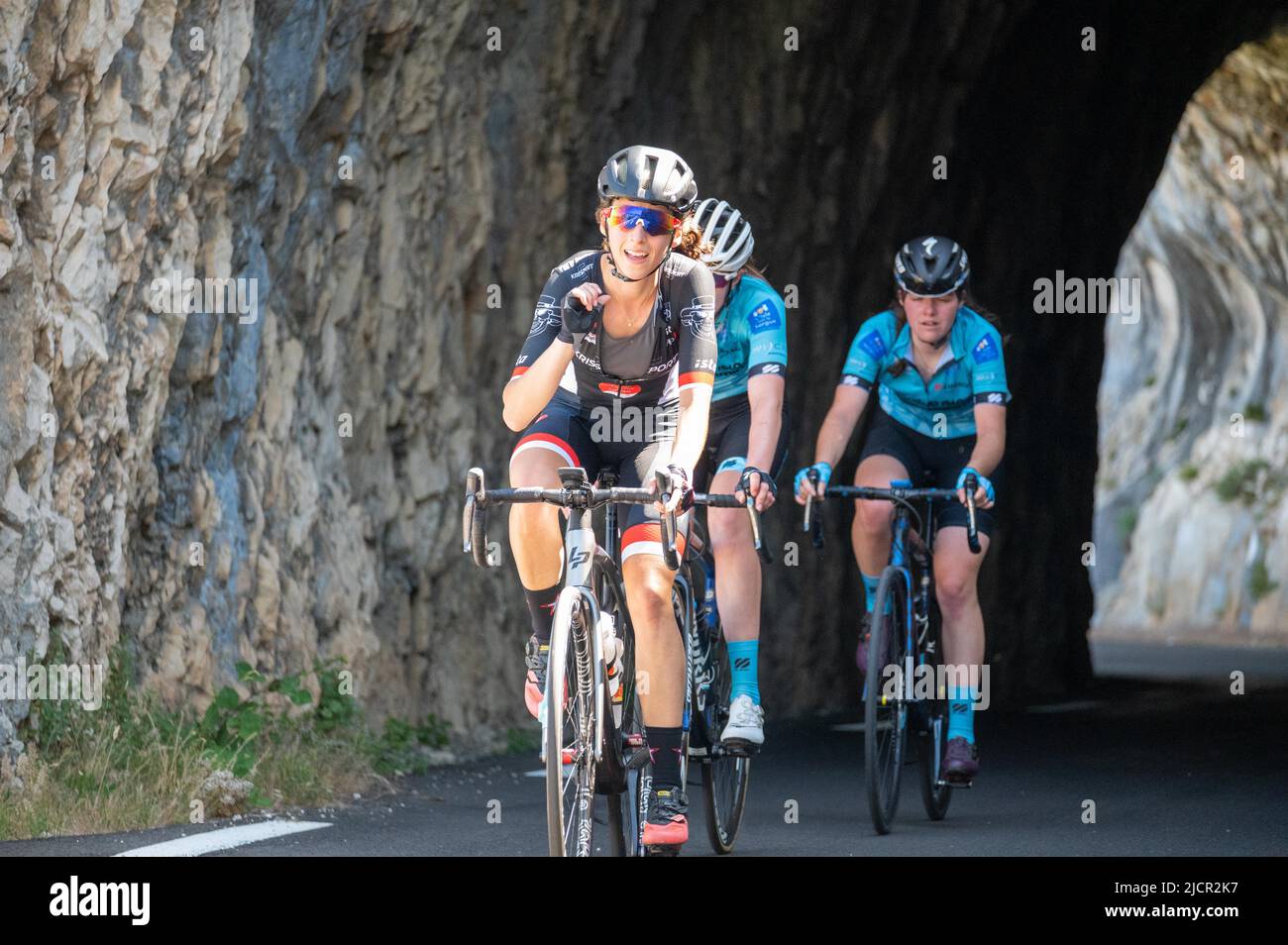 Rider from the Team Macadam's Cowboys during the Women's Mont Ventoux ...