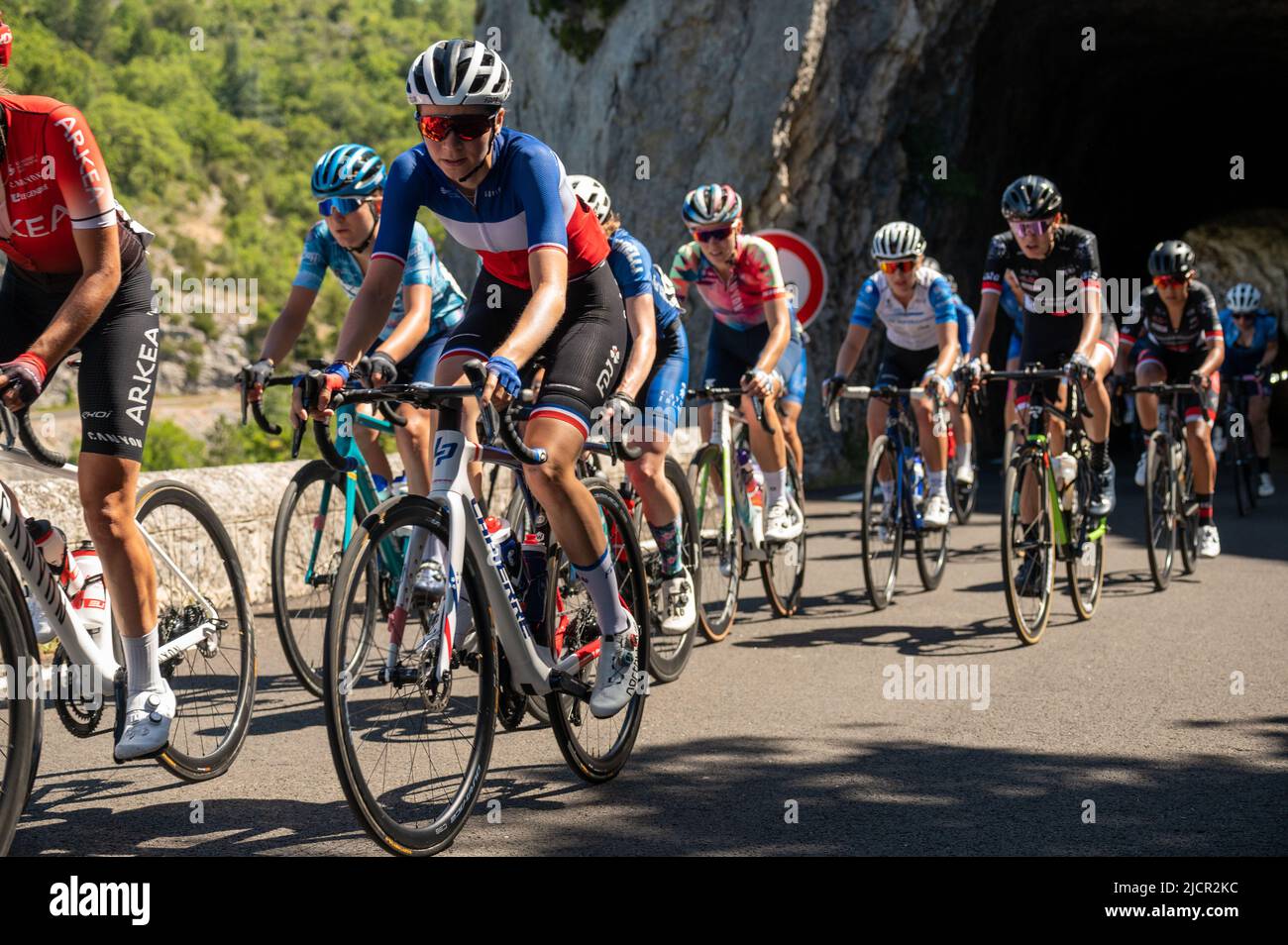 MUZIC Evita from the FDJ Nouvelle-Aquitaine Futuroscope Team during the ...