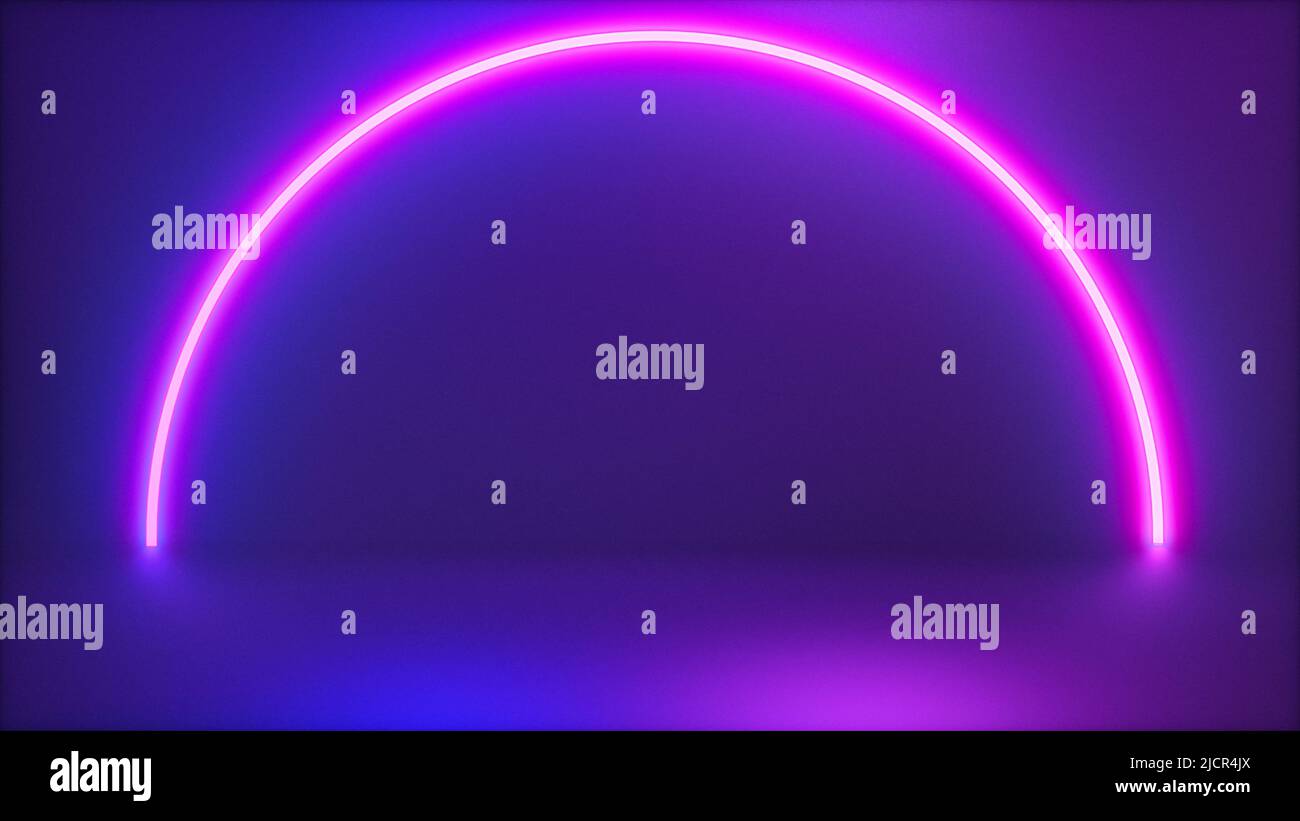 basic objects neon glowing (3d rendering Stock Photo - Alamy