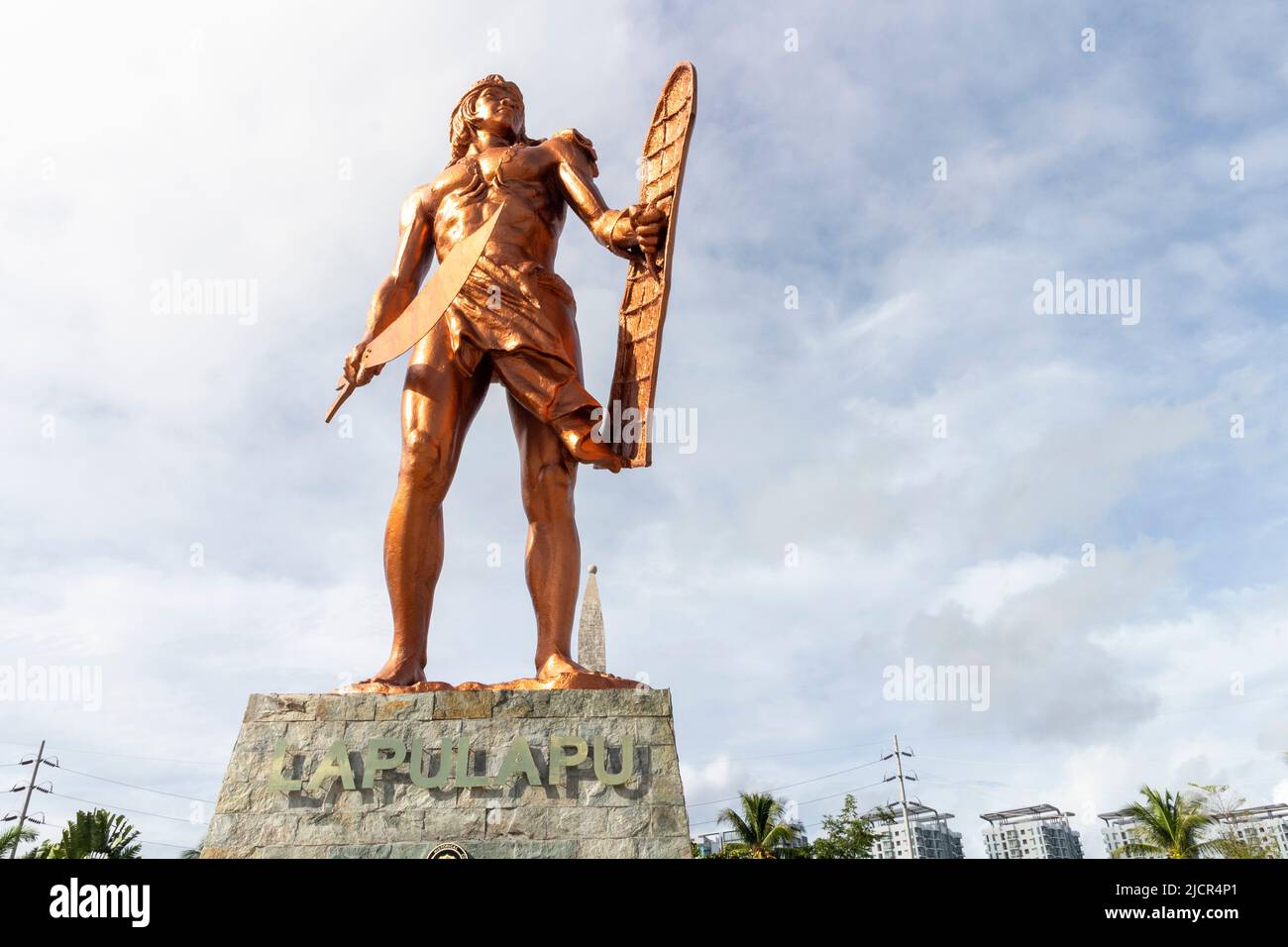 The more than life sized statue of Cebu hero Lapulapu at the Mactan ...