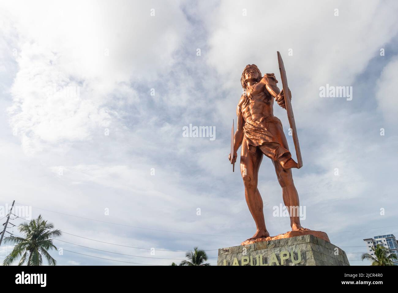 The more than life sized statue of Cebu hero Lapulapu at the Mactan ...