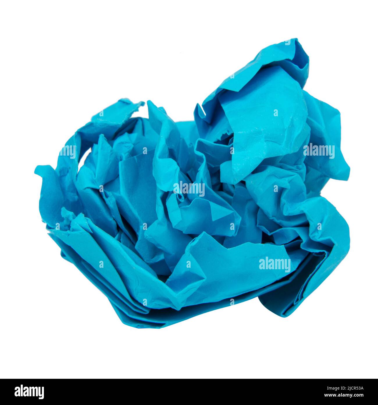 Colorful crumpled paper isolated on the white background design Stock ...