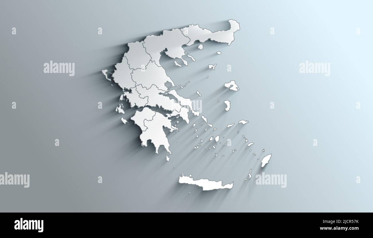 Geographical Map of Greece with Regions with Regions with Shadows Stock ... Geographical Map of Greece with Regions with Regions with Shadows Stock ...
