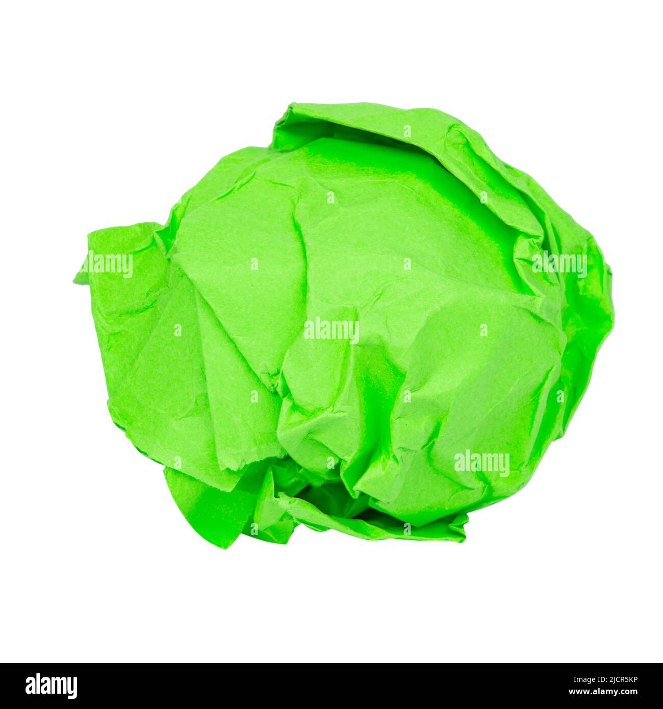 Colorful crumpled paper isolated on the white background design Stock ...