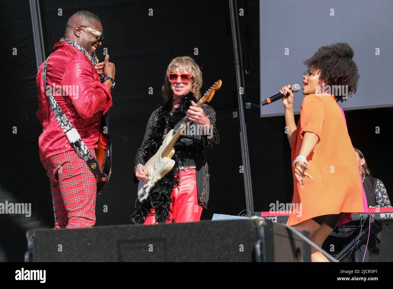 Andrew levy, Angela Ricci and Simon Bartholomew of the Brand New ...