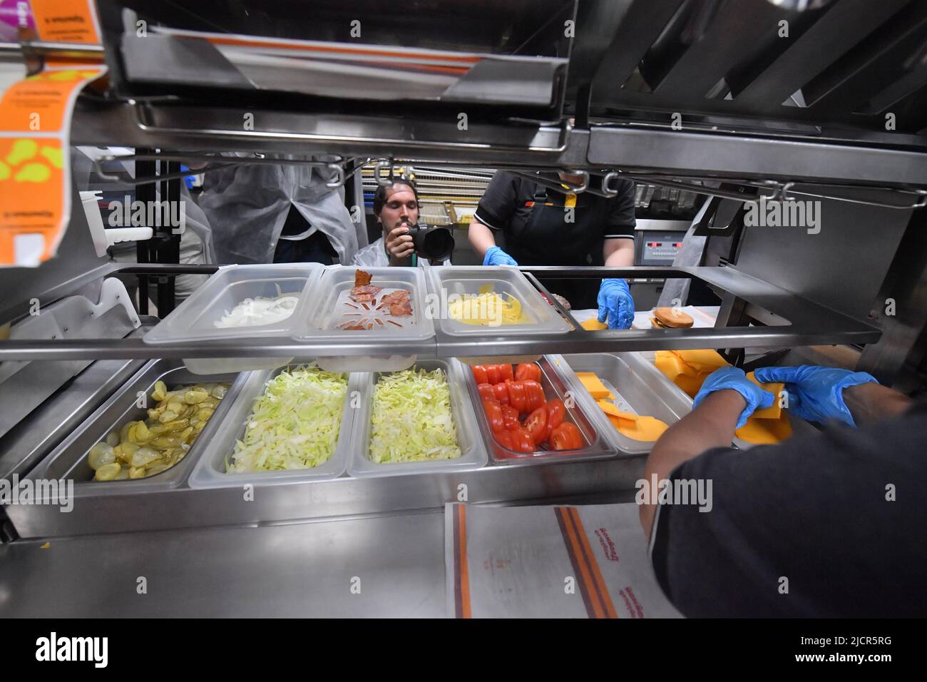 Moscow. Preparations from vegetables at fast food restaurant of new ...