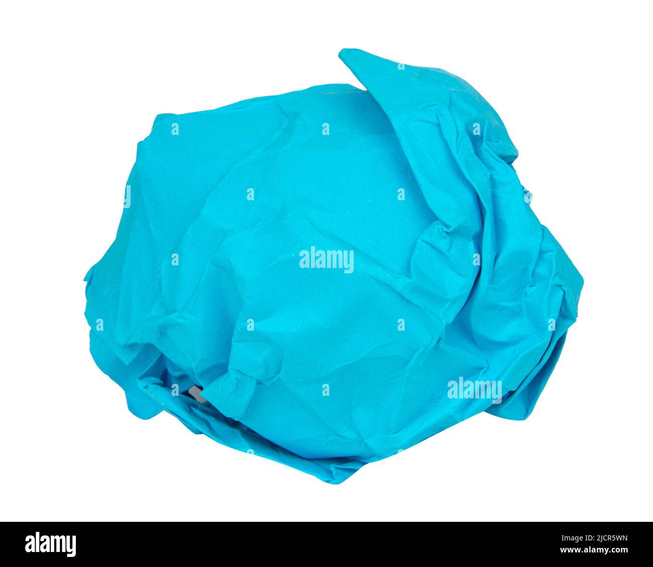 Colorful crumpled paper isolated on the white background design Stock ...