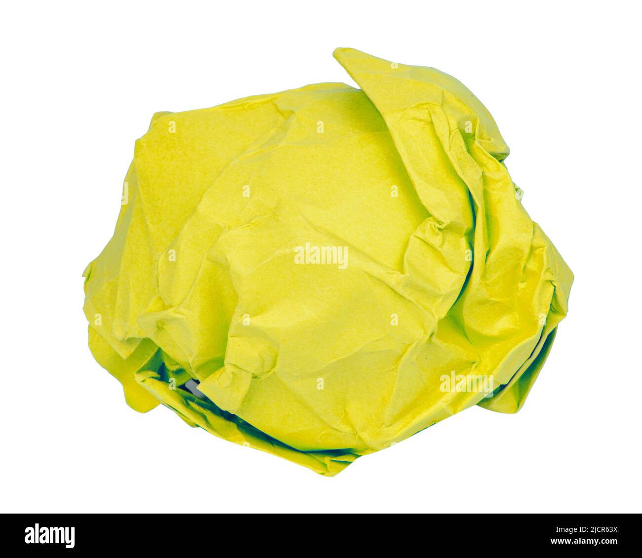 Colorful crumpled paper isolated on the white background design Stock ...