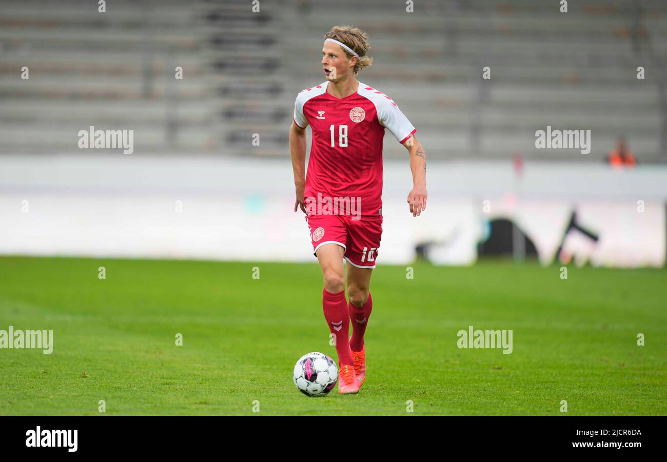 June 14, 2022: Maurits Kjaergaard of Denmark during Denmark against ...