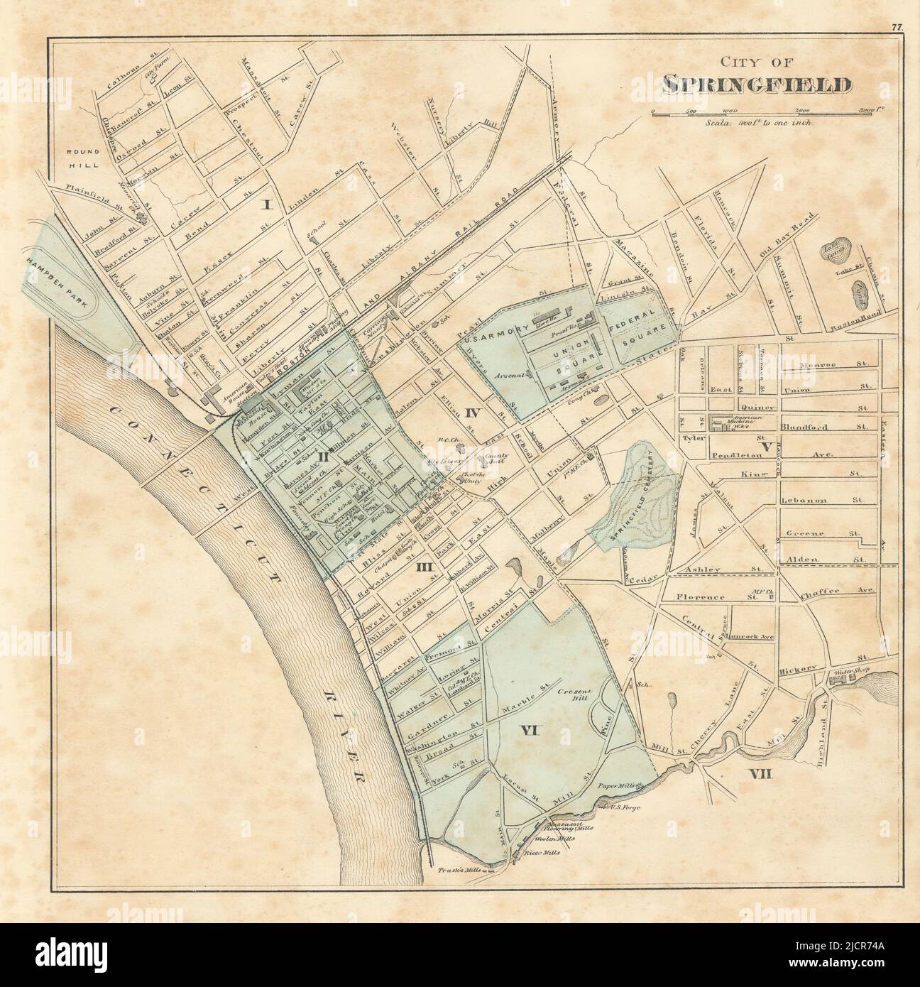 City Of Springfield Mass Map