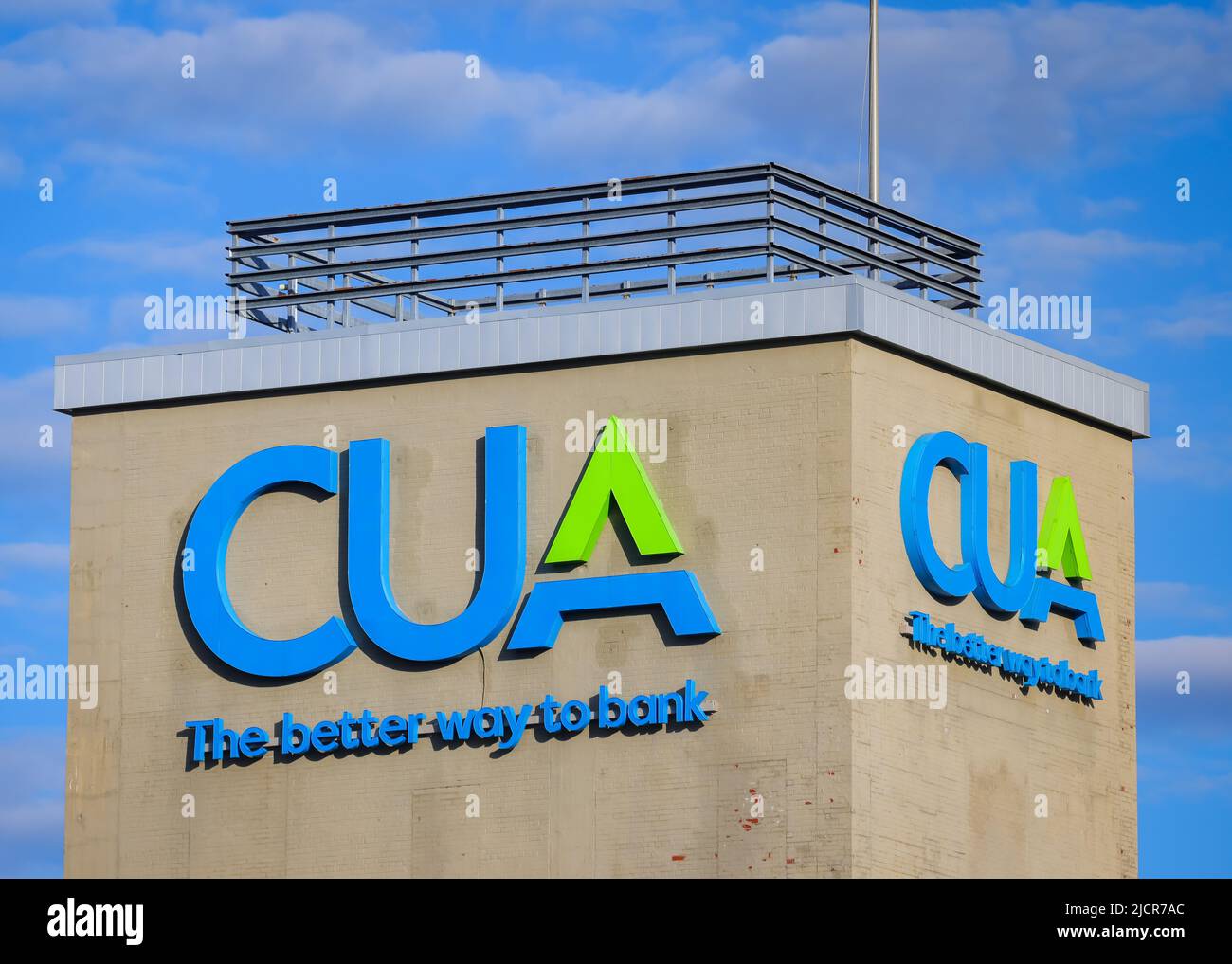 CUA Bank sign at its headquarters. CUA is Credit Union Atlantic a full ...