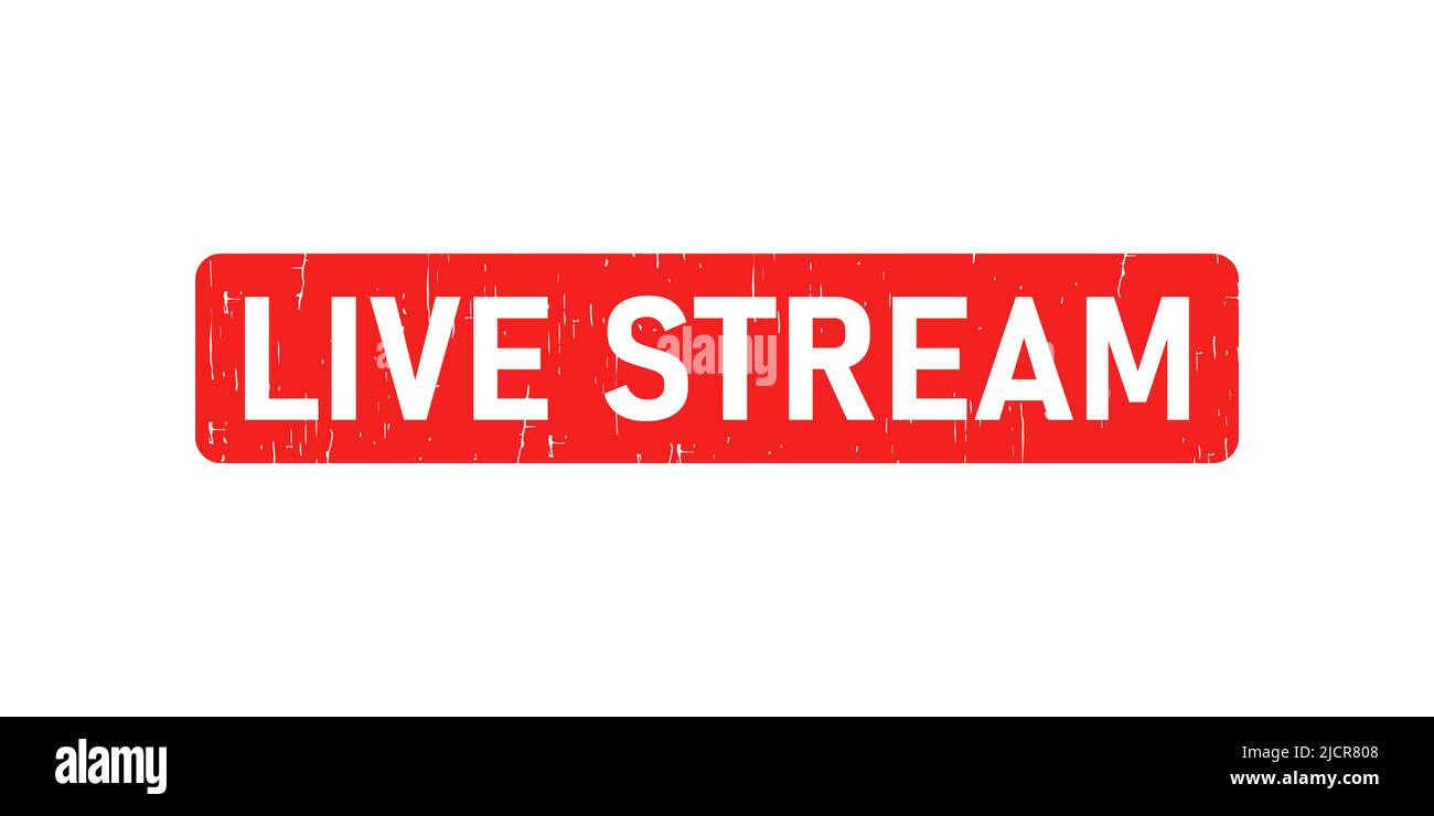 Live stream icon button for broadcasting or online stream. Vector ...