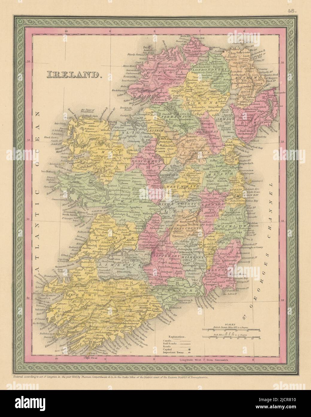 Ireland map counties hi-res stock photography and images - Alamy