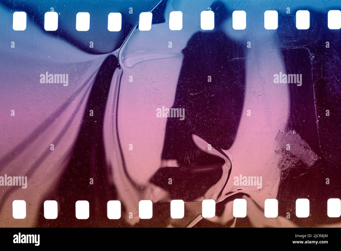 Dusty and grungy 35mm film texture or surface. Perforated scratched ...