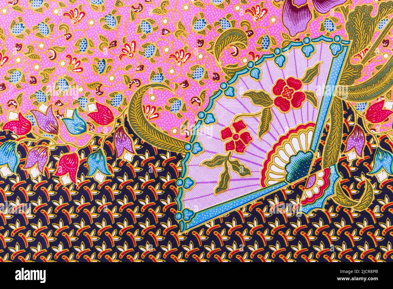 The Batik sarong pattern background in Thailand, traditional batik sarong in Asian Stock Photo ...