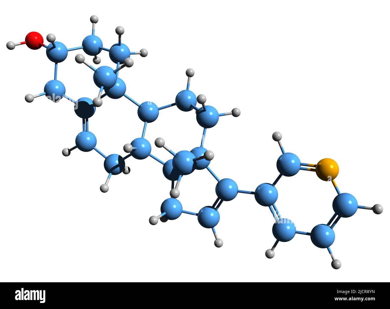 3D image of Abiraterone skeletal formula - molecular chemical structure ...