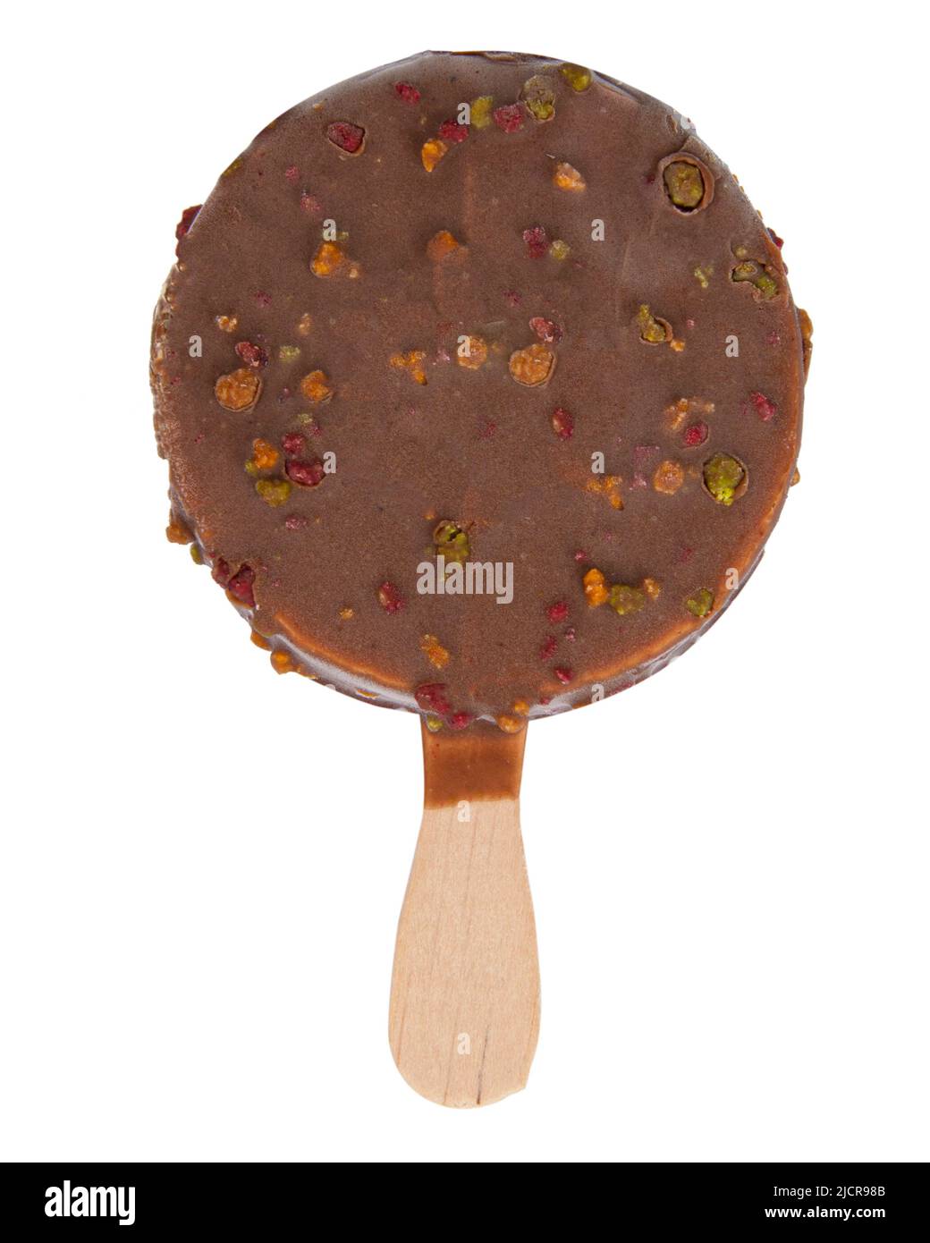 Chocolate round circle icecream isolated on the white background Stock ...