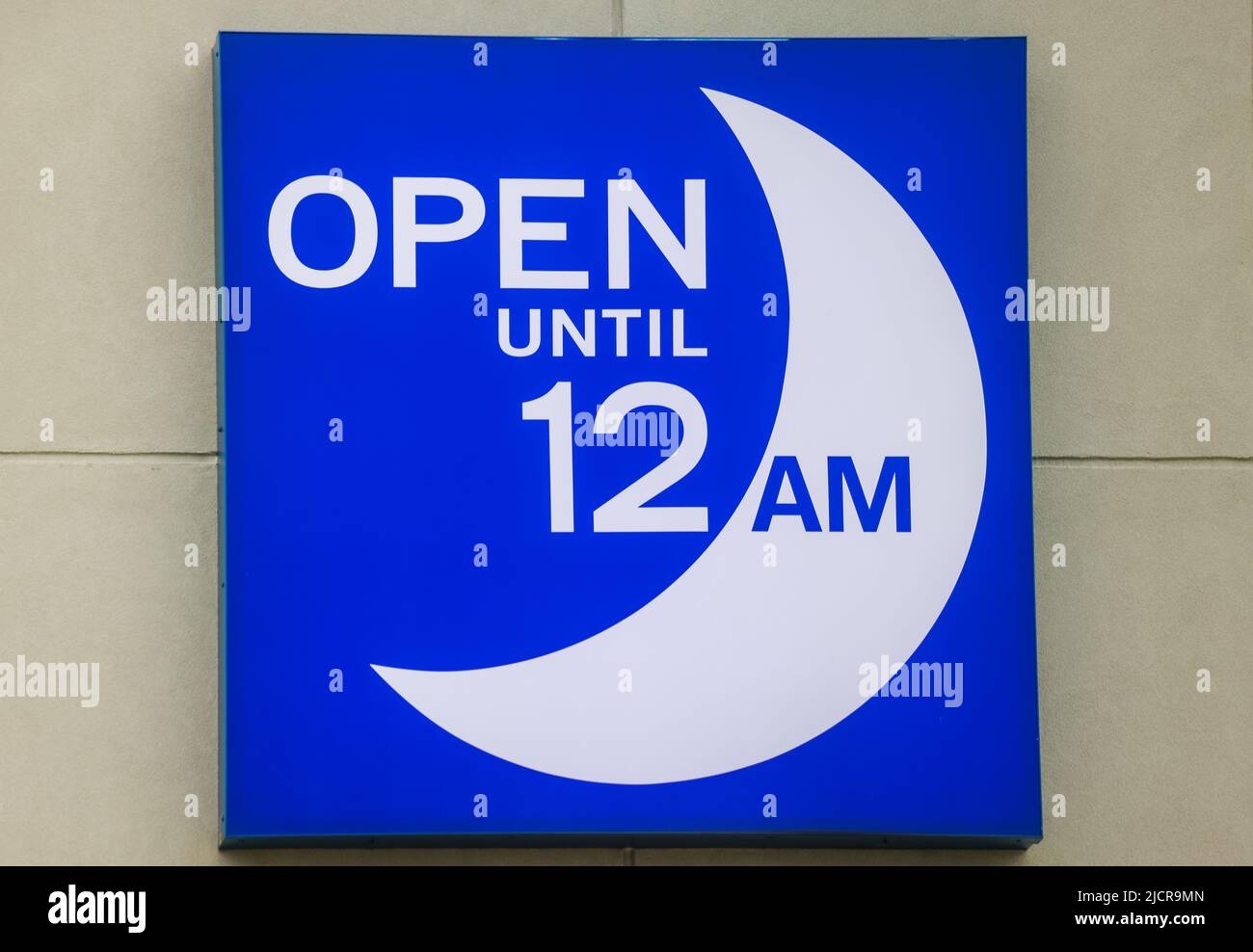 Open Until 12 AM Close Up Commercial Business Concept Online Stock ...
