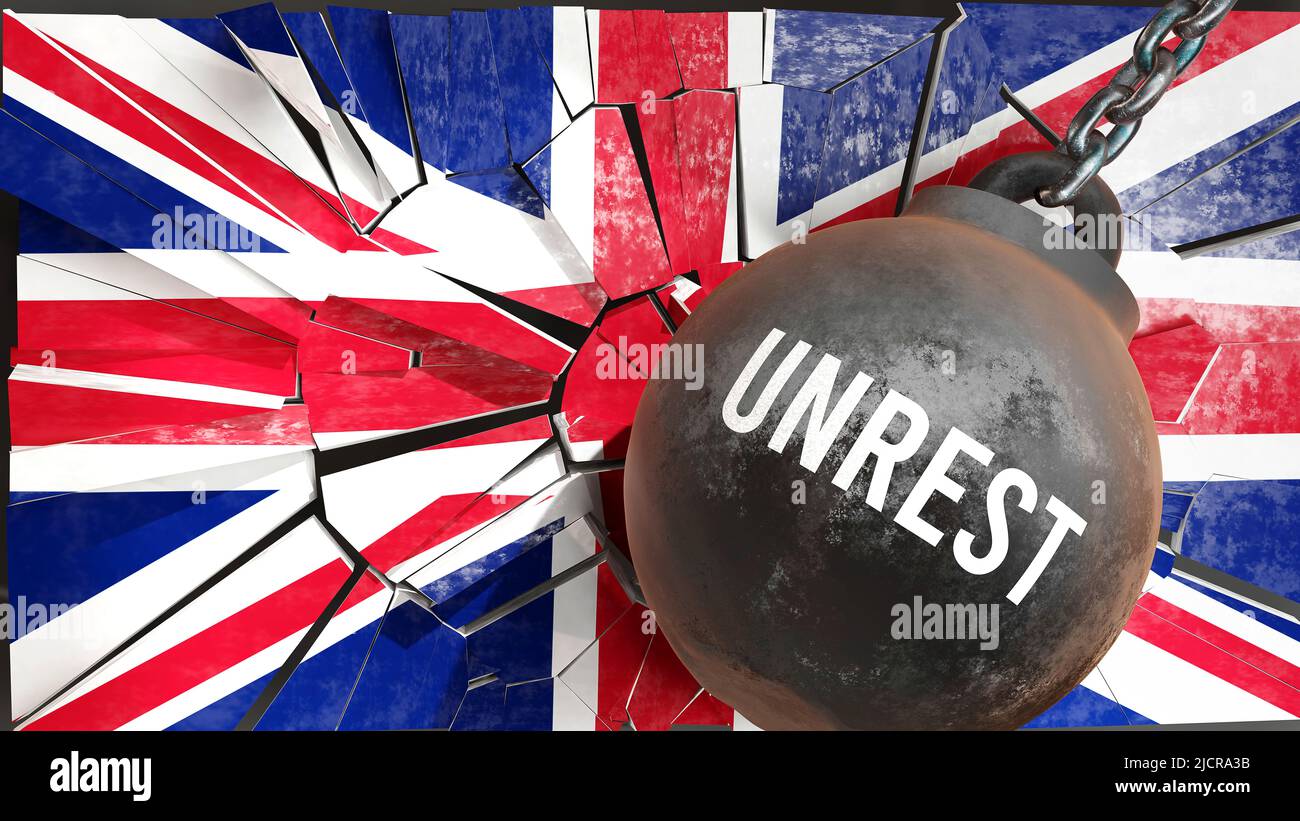 UK England and Unrest that destroys the country and wrecks the economy ...