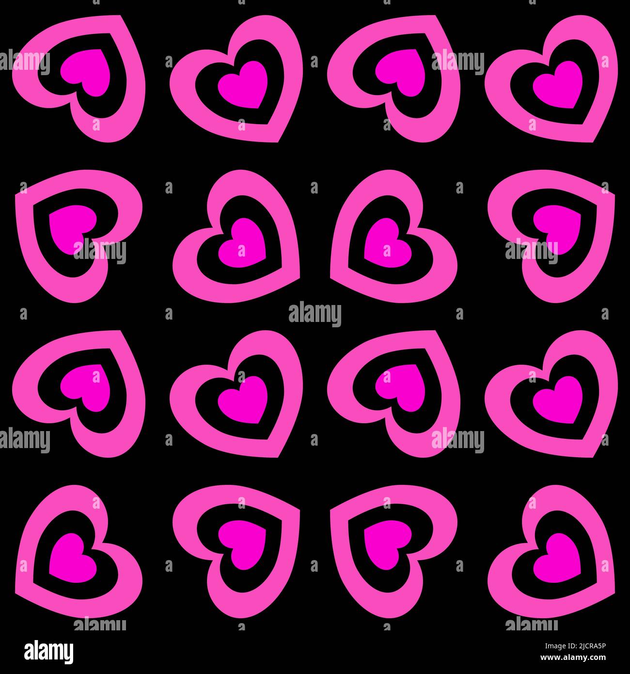 Fun bright pink black heart shaped pattern for women empowerment. Cute ...