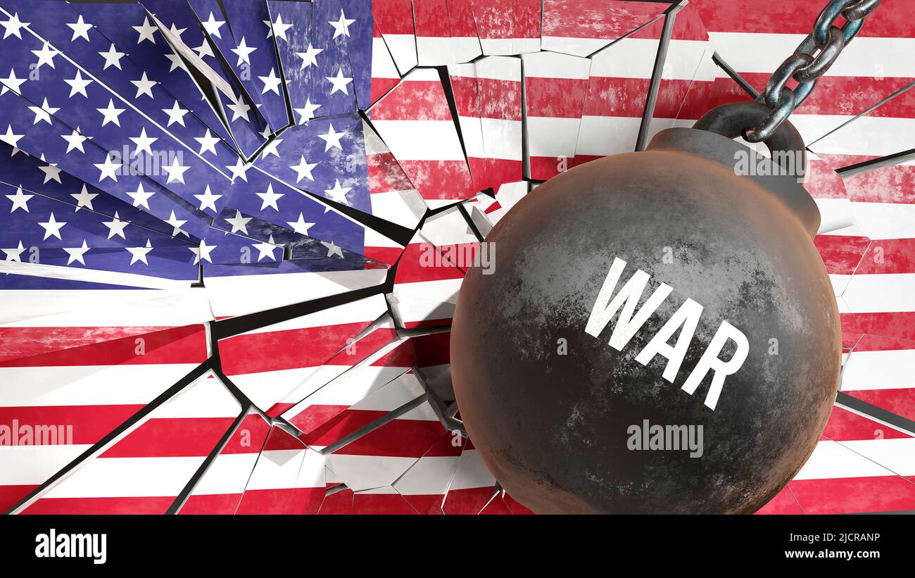 War and USA America, destroying economy and ruining the nation. War ...