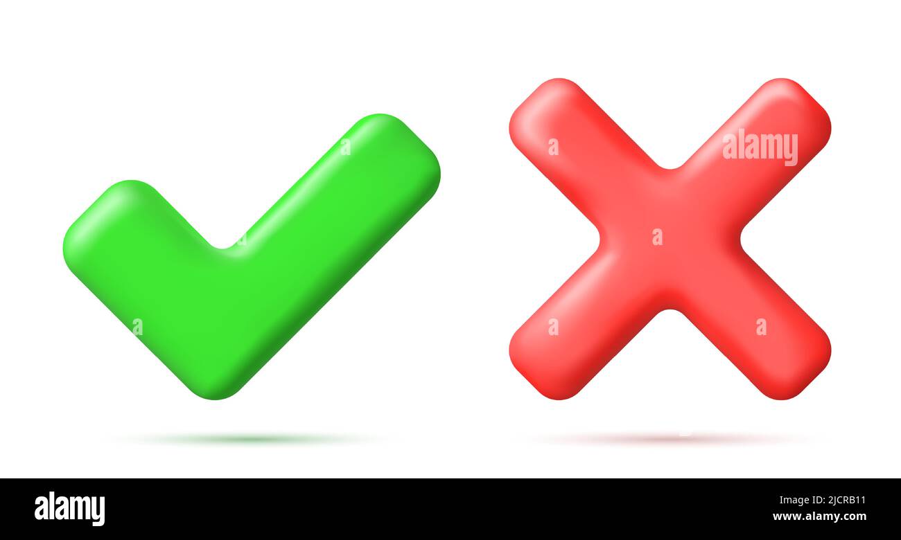 3d render yes no Stock Vector Images - Alamy