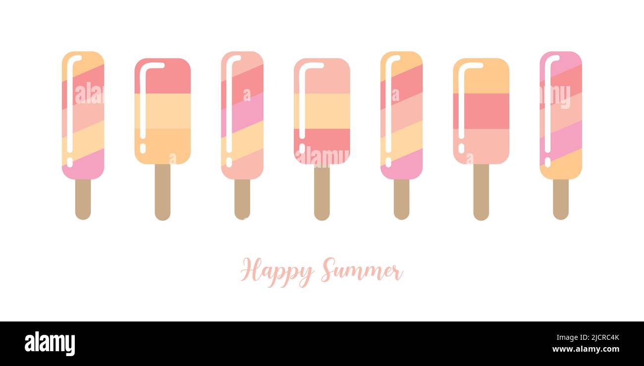 Colorful popsicle ice cream Stock Vector Images - Alamy
