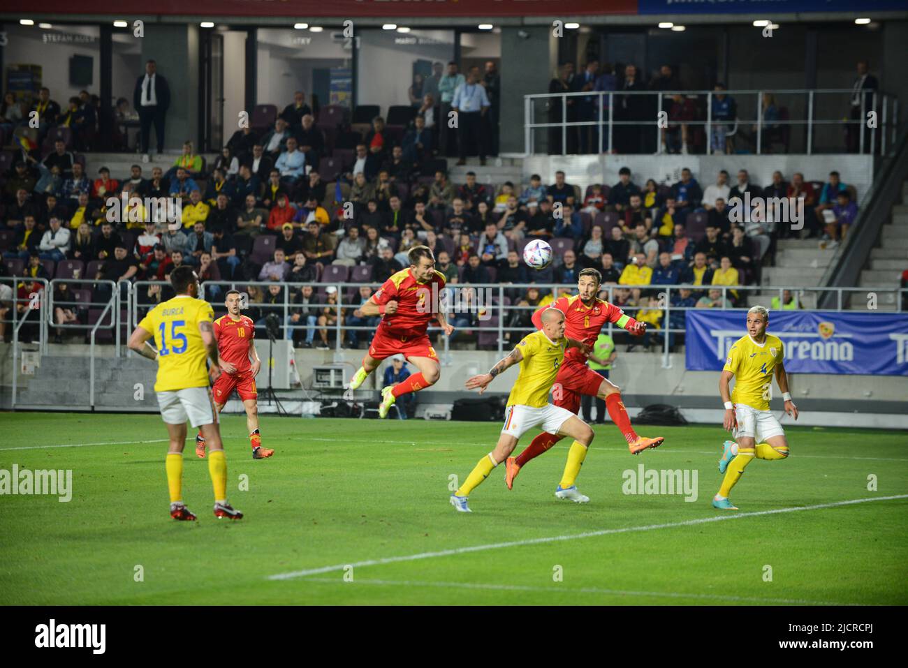 Montenegro players during UEFA Nations League game between Romania and ...