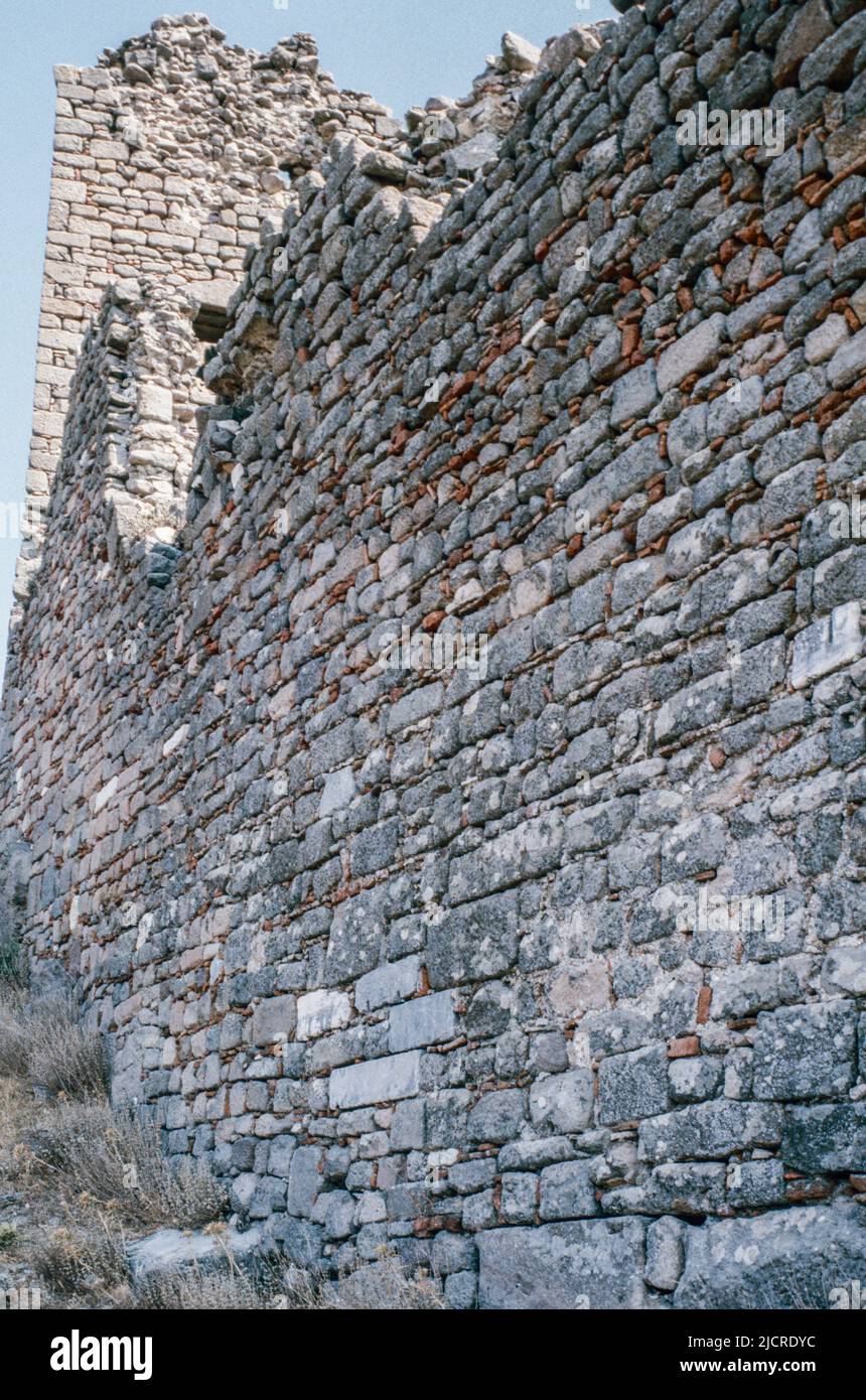 Famous walls of Pergamon/Pergamos - ruins of ancient city in Izmir ...