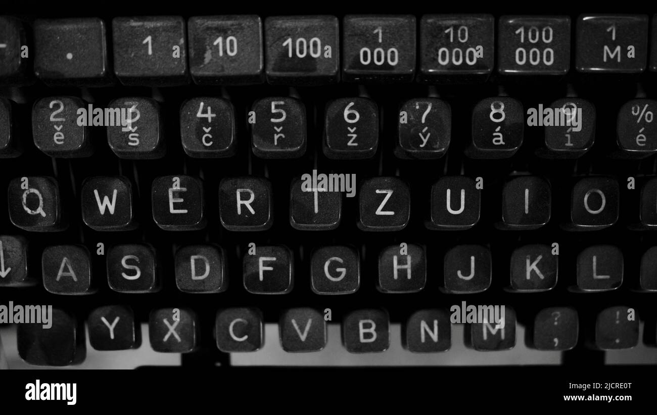 Old Typewriter Keyboard Stock Photo - Alamy