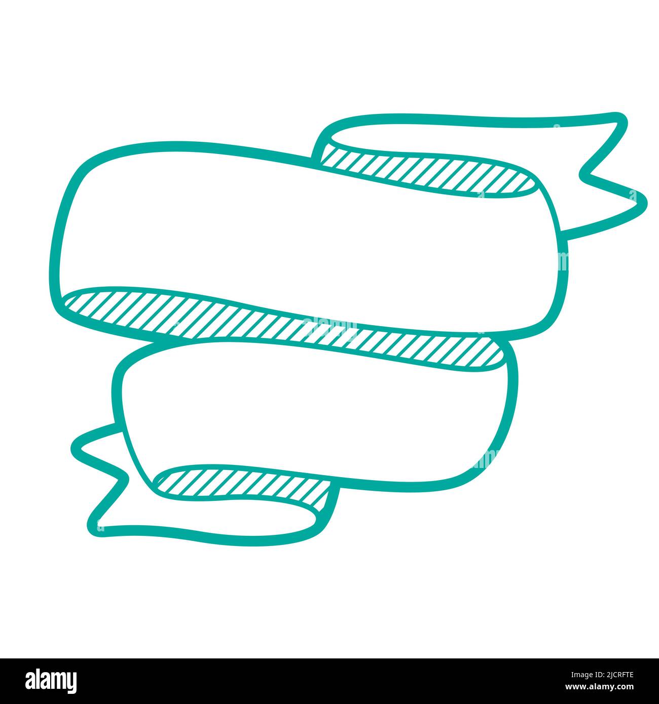 Illustration of decorative ribbon. Banner in abstract style. Award for ...
