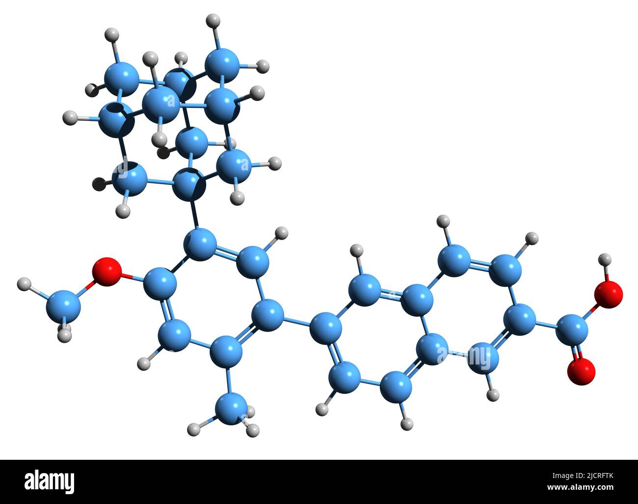 3D image of adapalene skeletal formula - molecular chemical structure ...