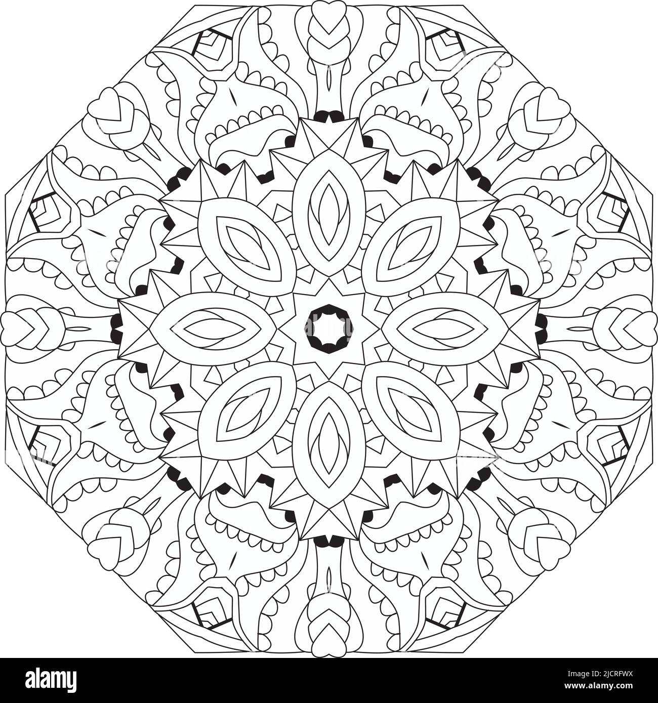 Vector Adult Coloring Book Textures. Hand-painted art design. Adult ...