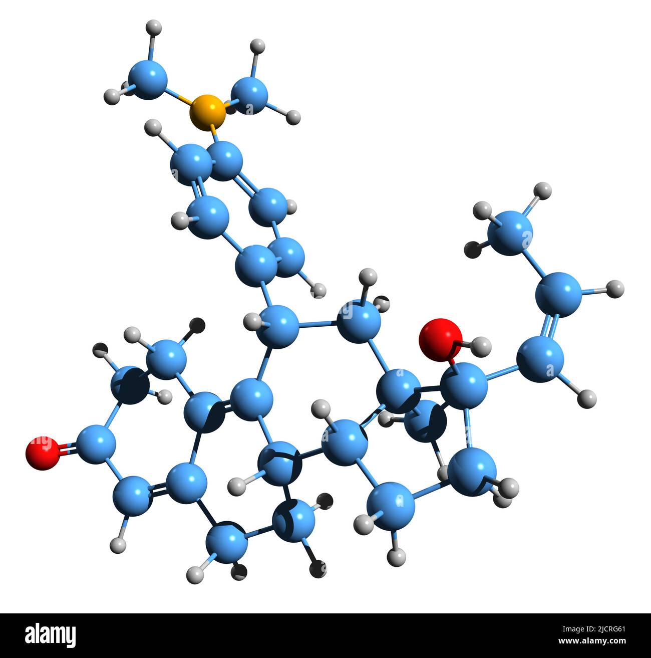 3D image of Aglepristone skeletal formula - molecular chemical ...