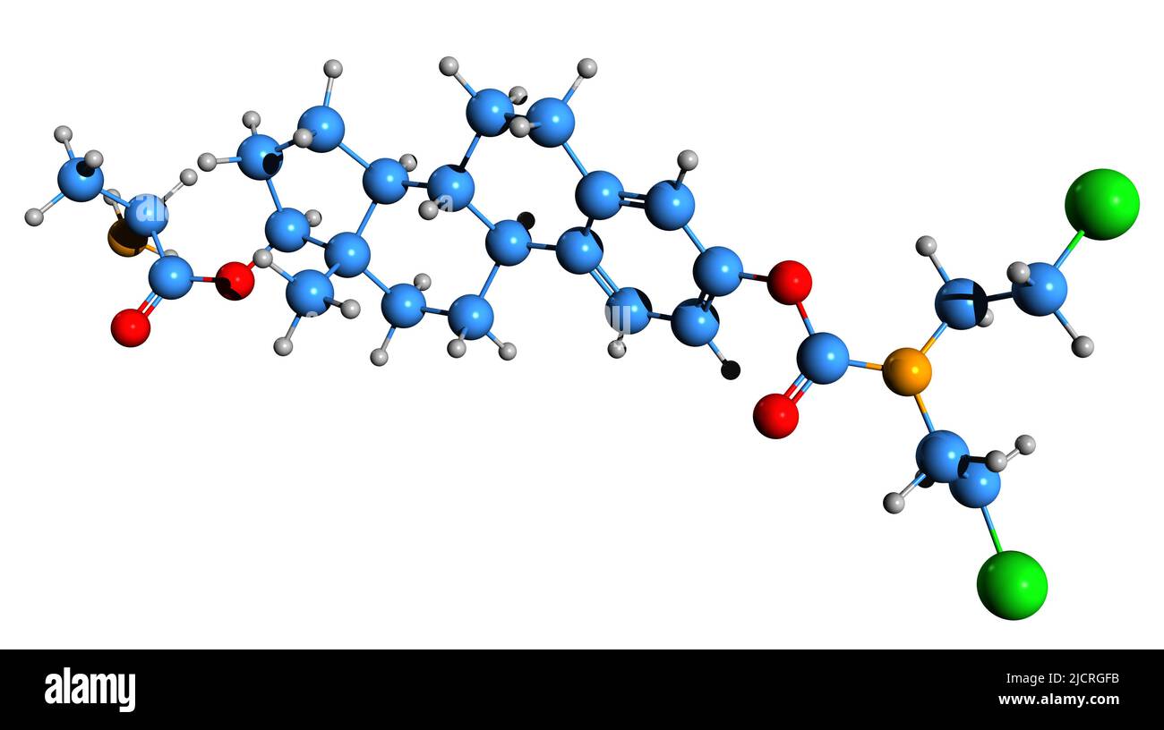 3D image of Alestramustine skeletal formula - molecular chemical ...