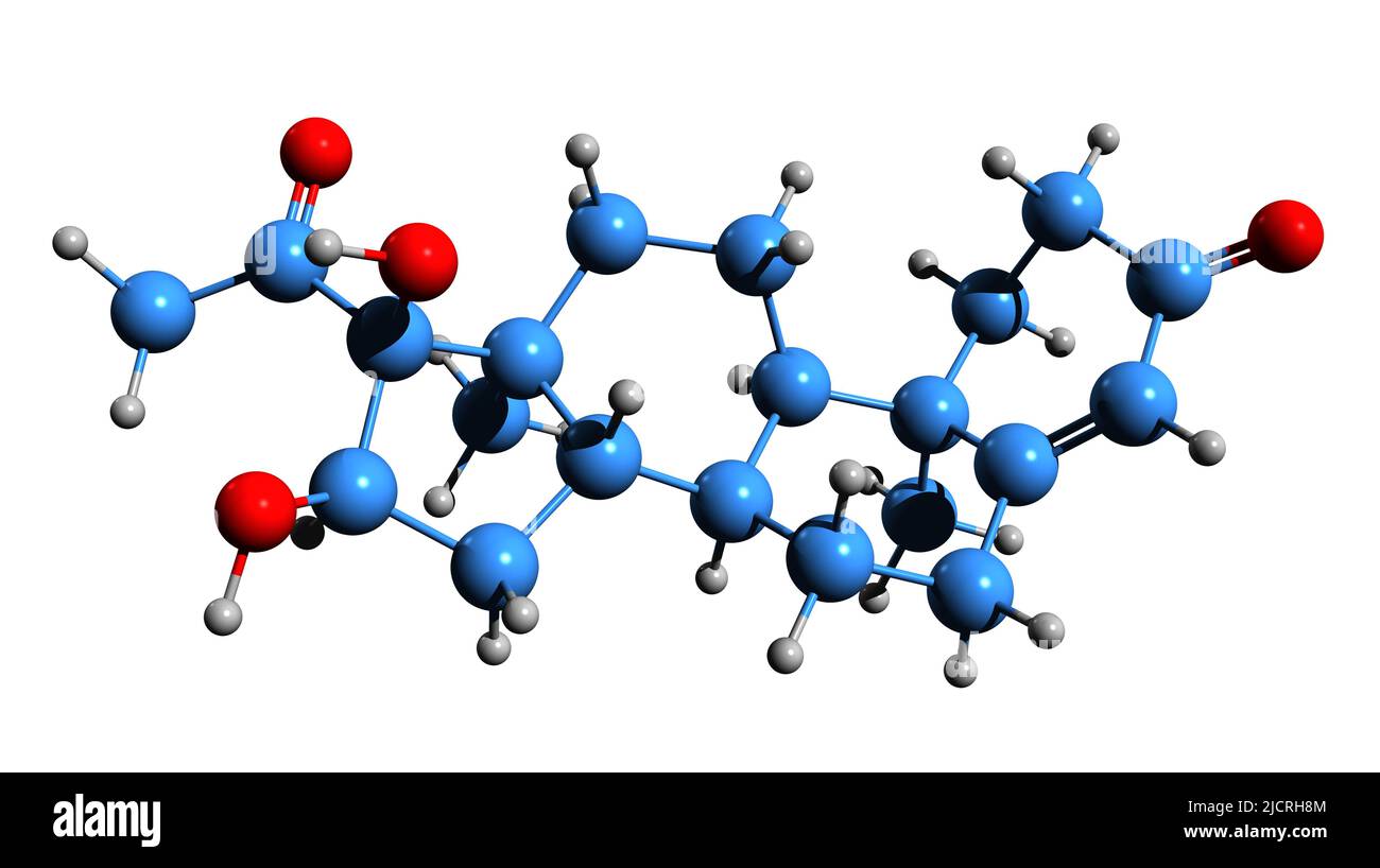 3D image of Algestone skeletal formula - molecular chemical structure ...